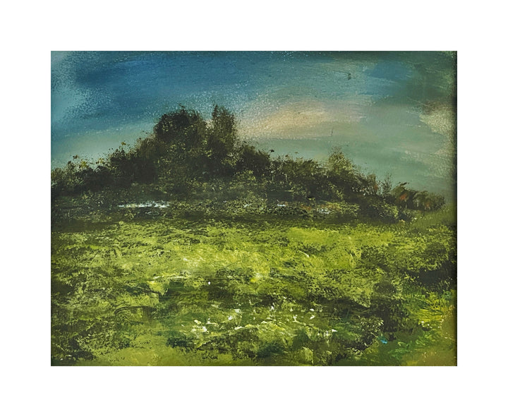 original and unique painting oil on paper landscape artwork – HelenStampArt