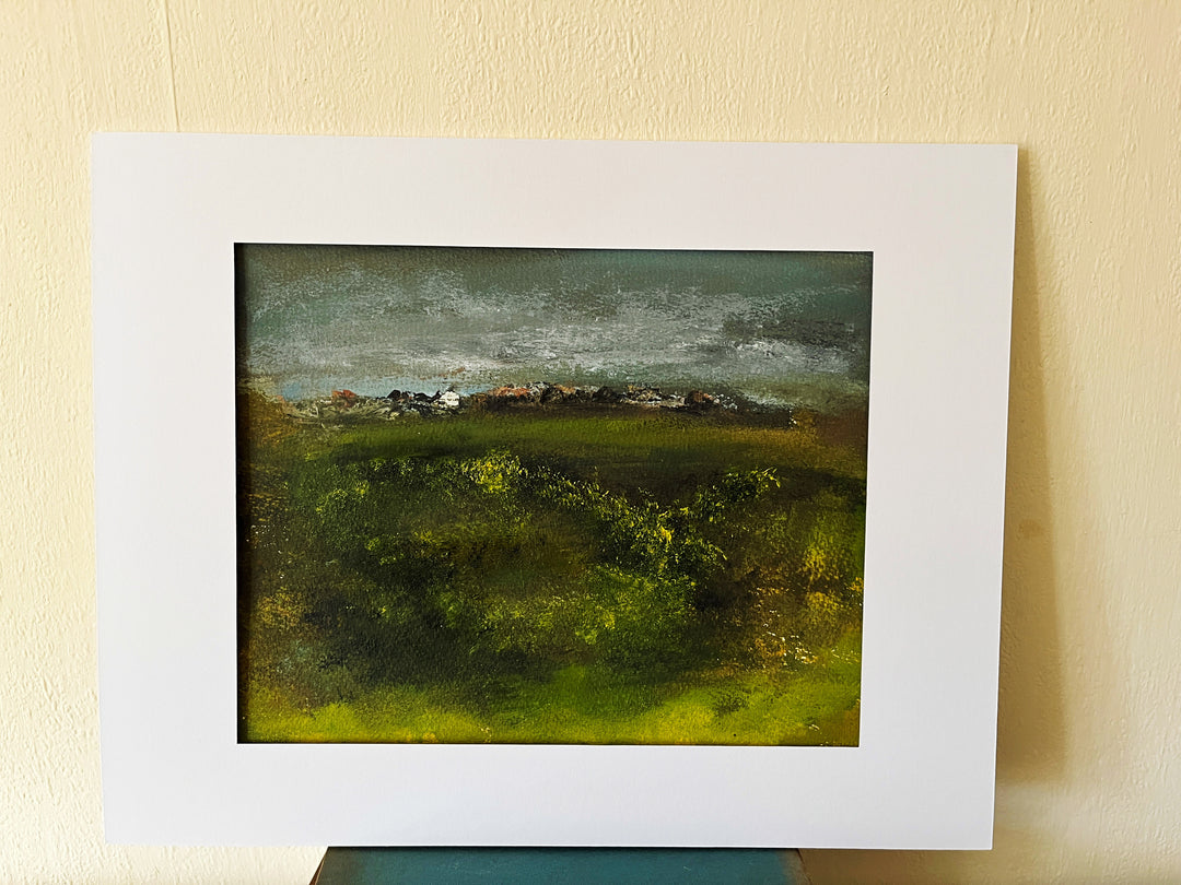 art on paper using oil paint, unique artwork – HelenStampArt