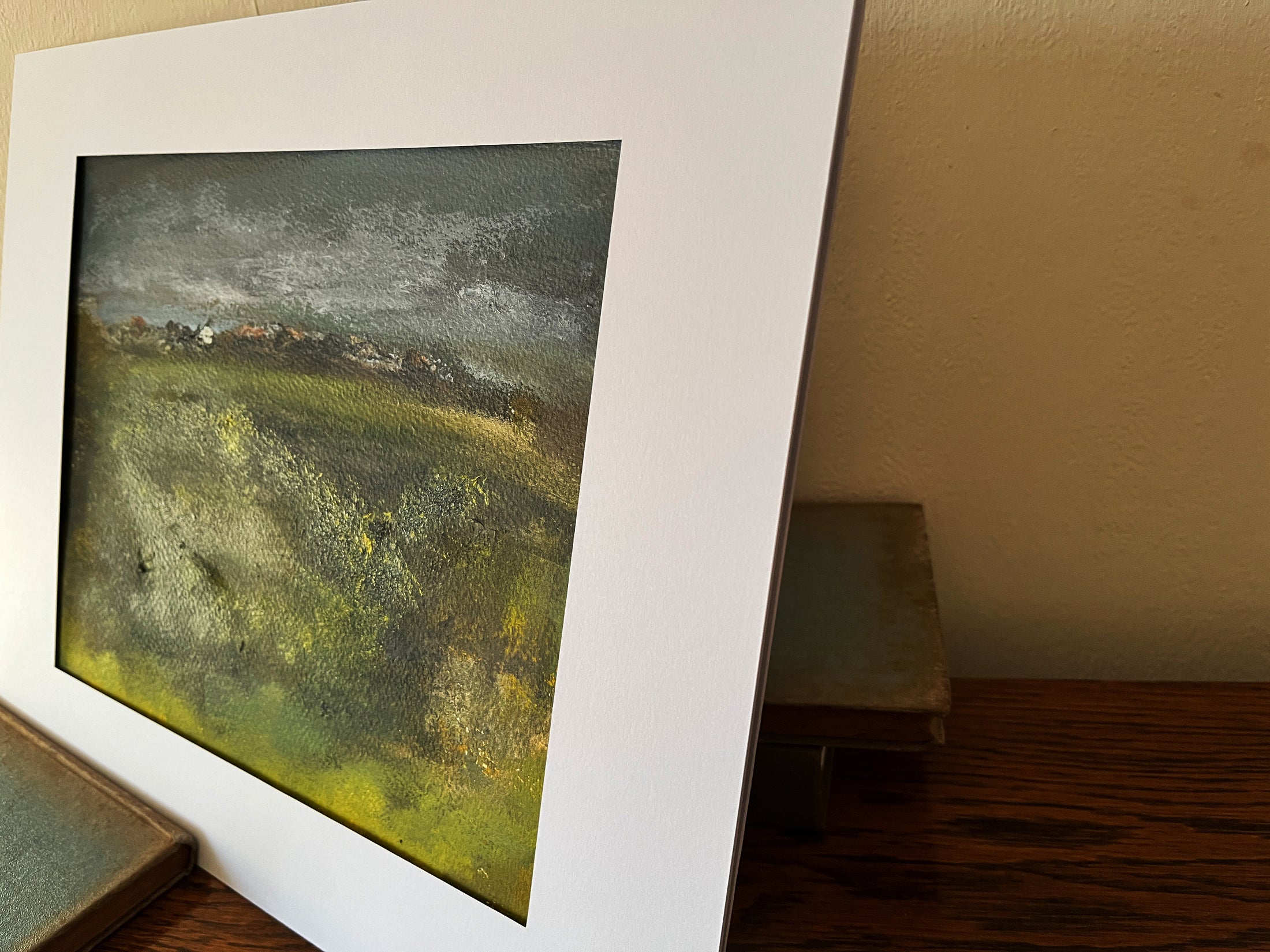 art on paper using oil paint, unique artwork – HelenStampArt